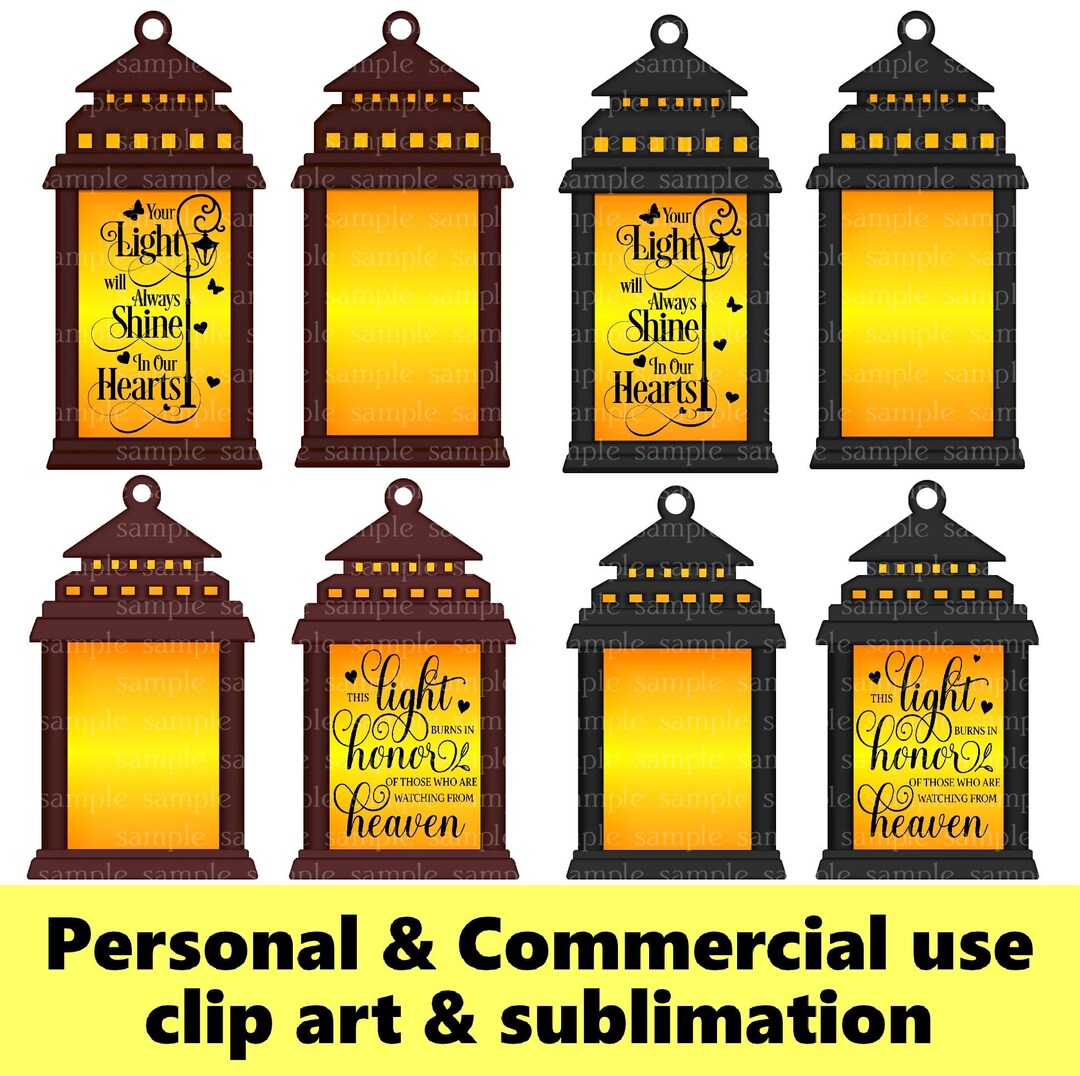 MEMORIAL LANTERN Design - Sublimation - Clip Art - Clipart - PNG ...