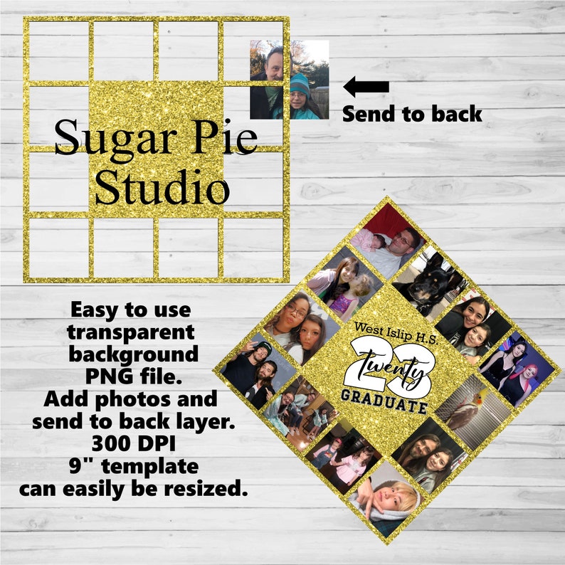 Graduation Cap Topper Design PNG Sublimation Template Instant Download ...