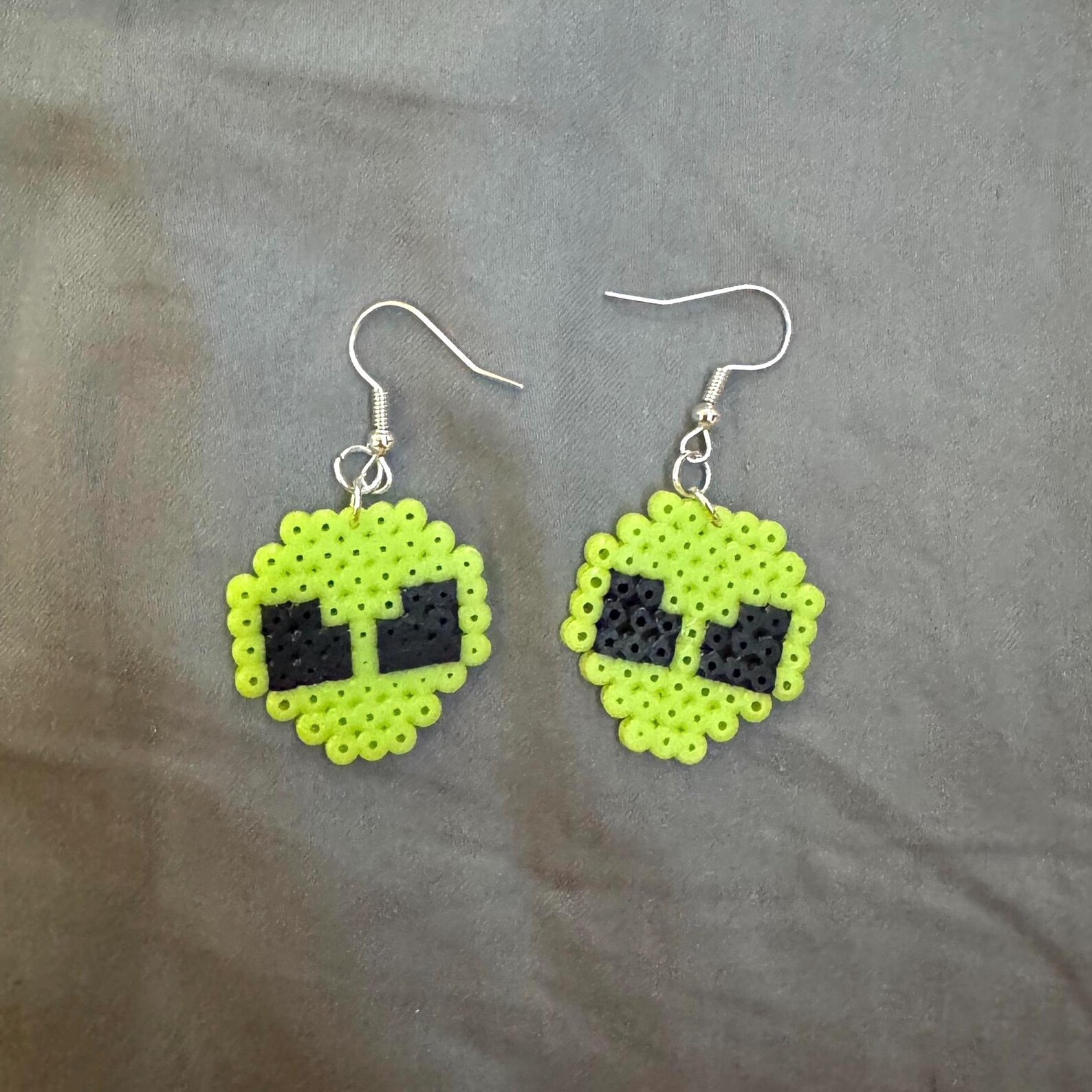 Alien Perler Bead Earrings | Pixel Art Jewelry Handmade | Rave and ...