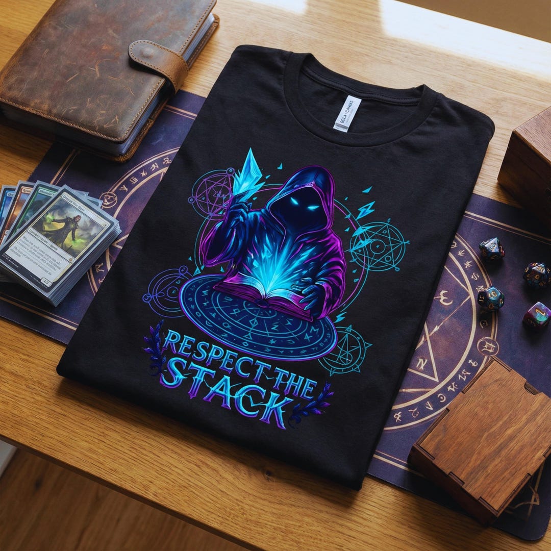 Respect the Stack Shirt, Funny TCG Gamer Gift, Magic Card Game Tee ...