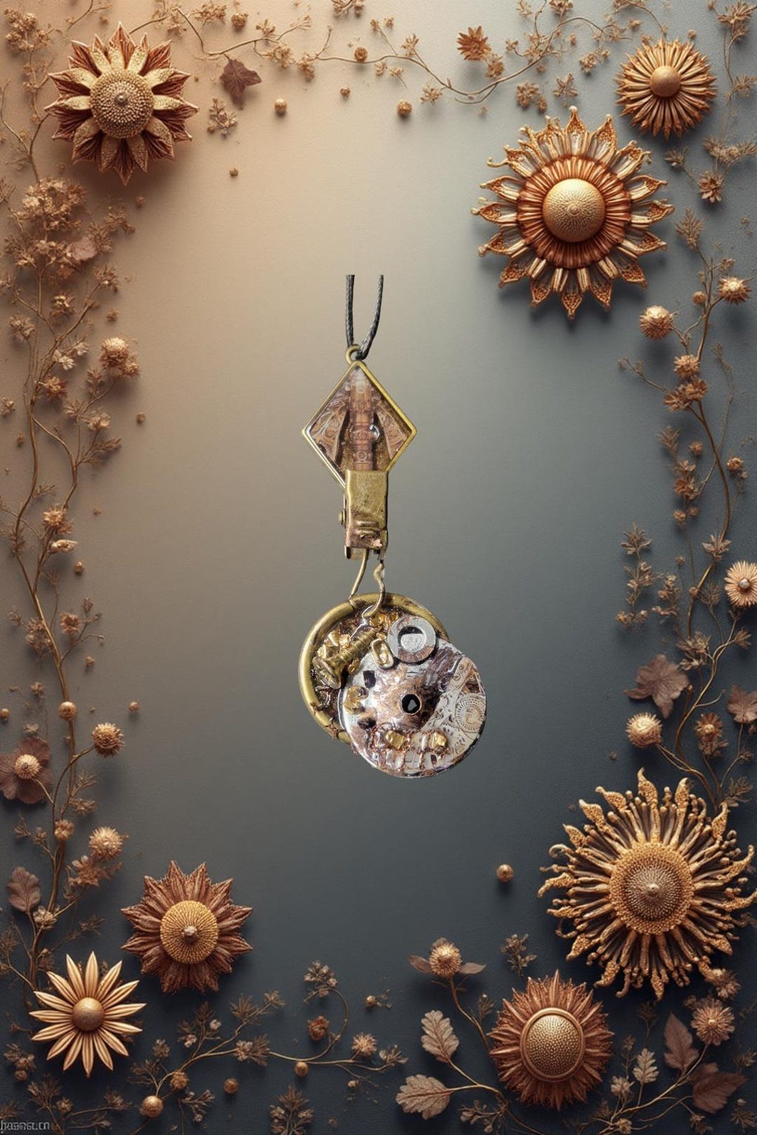 Dual Mechanism – Steampunk Necklace, Two Part Artifact, One of a Kind ...