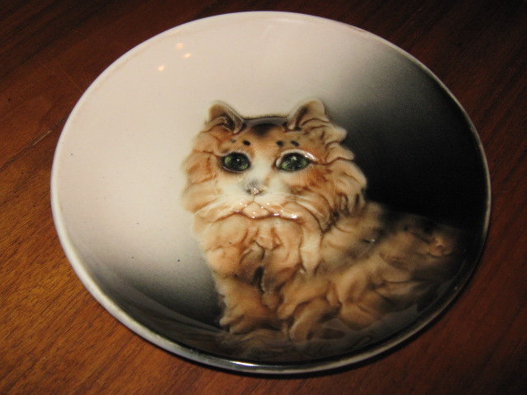 Vintage Kitty Cat Wall Plate - Etsy