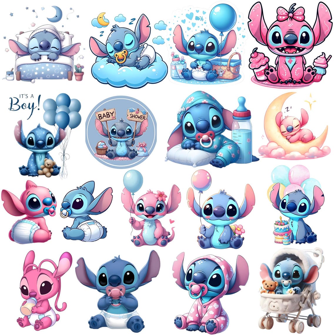 Stitch Baby Design Stitch High High Resolution Png,baby Stitch Clipart ...