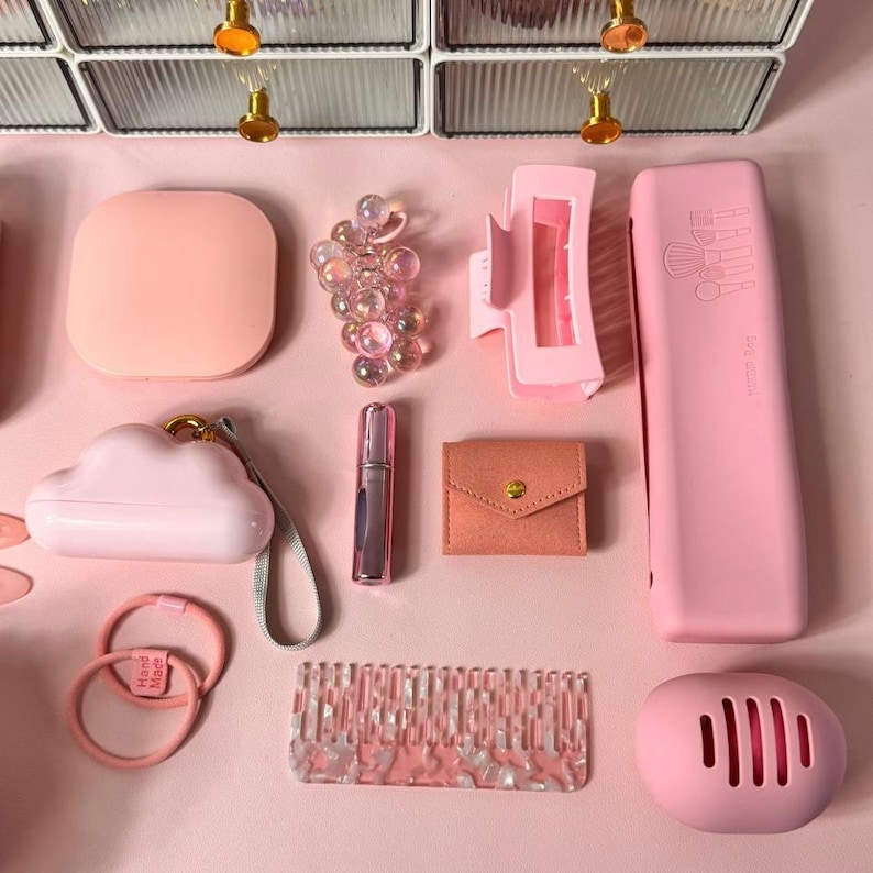 Travel Essentials Kit | Cosmetic Pouches, Hair Accessories, Perfume ...