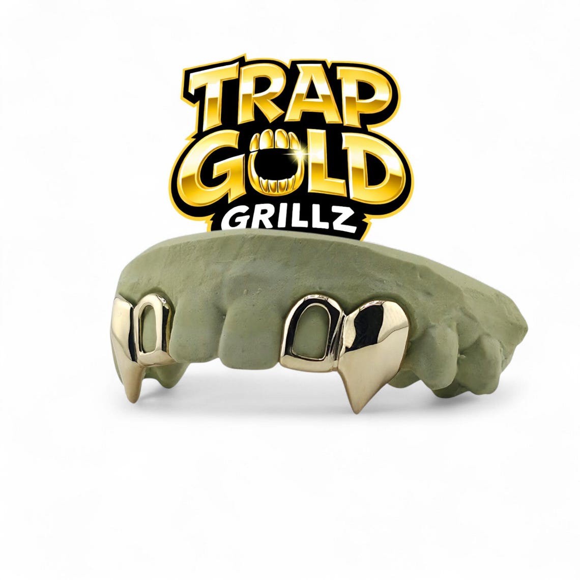Custom 925 Sterling Silver Grillz: 4pcs Vampire Fang Grillz (free Mold ...