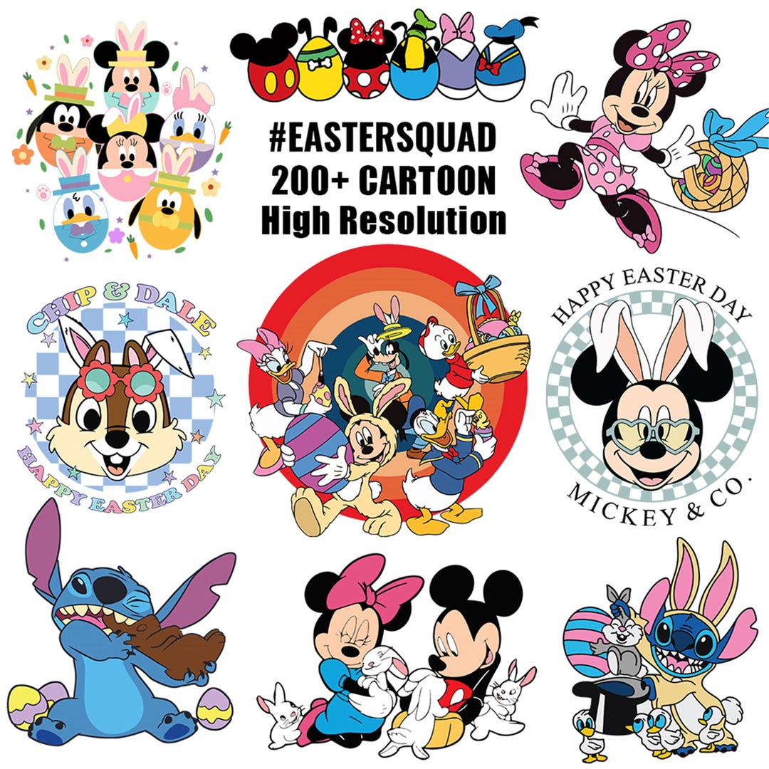 200+ Amusing, Cartoon SVG/PNG Files, Vintage Cartoon Clipart Set ...