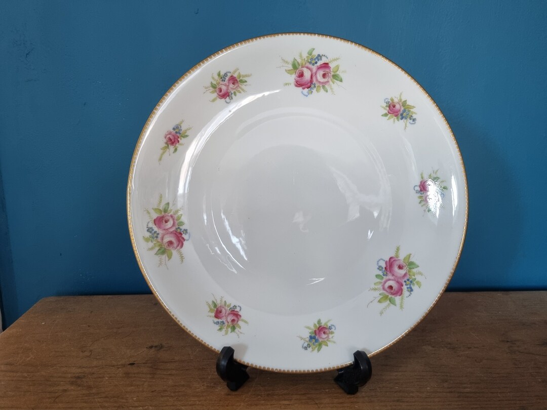 Aynsley Pink Rose Plate - Etsy