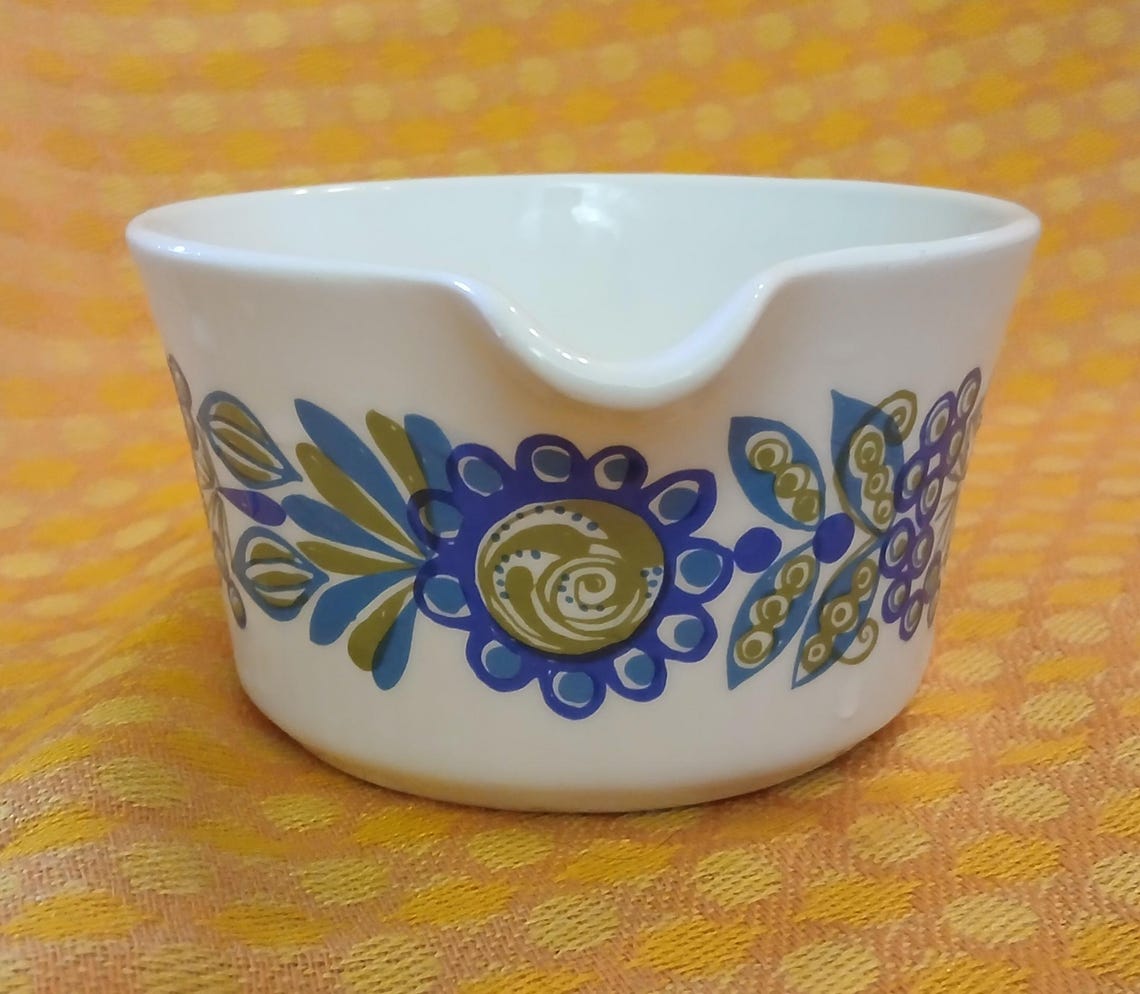 Figgjo Flint Turi-design Gravy Jug: Vintage Norwegian Floral Gravy Boat ...
