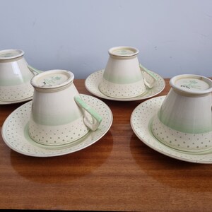 Set of Four Crown Devon Tea Cups and Saucers - Etsy