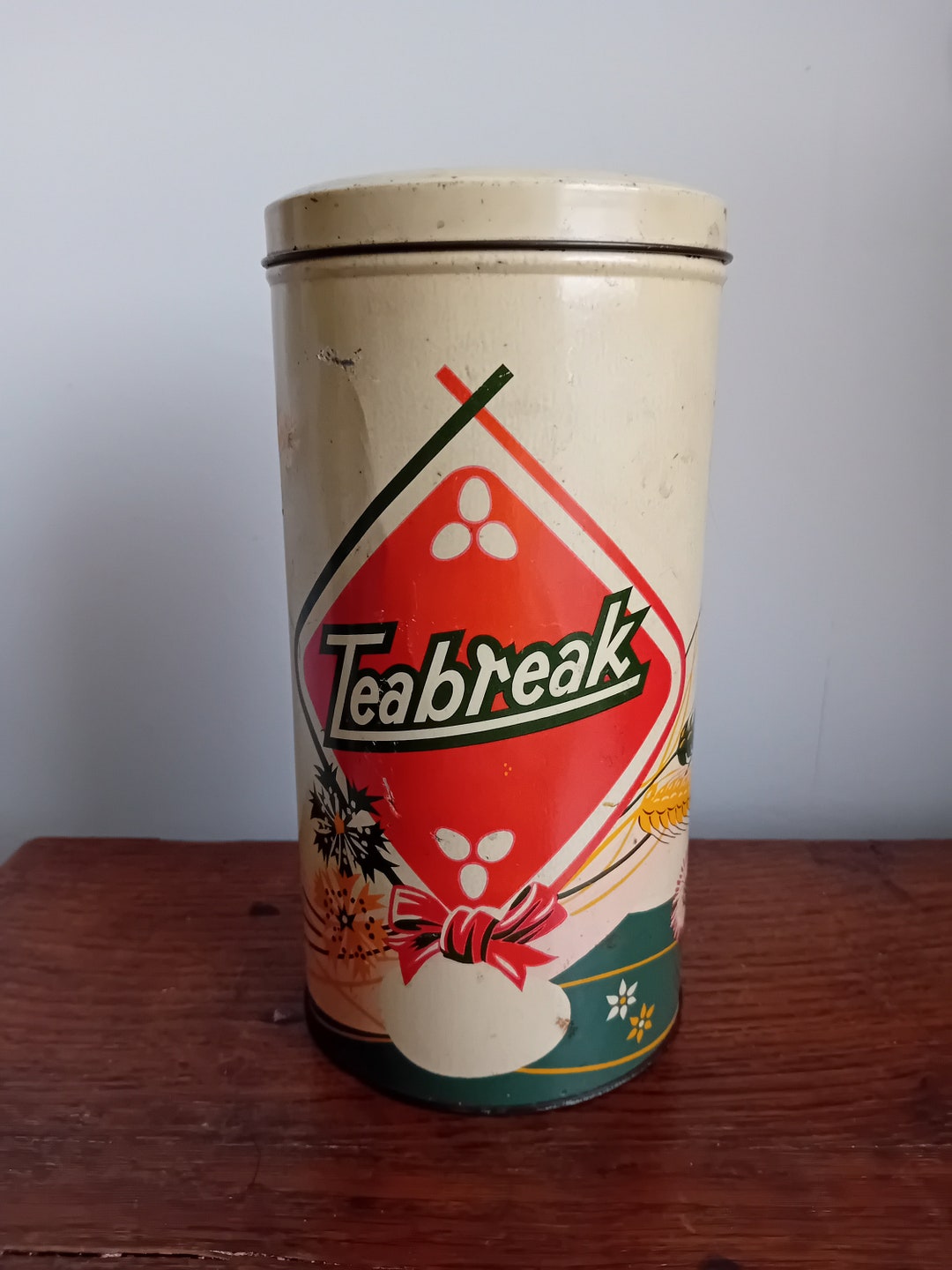Vintage Teabreak Tin: Mid-century Kitchen Decor - Etsy