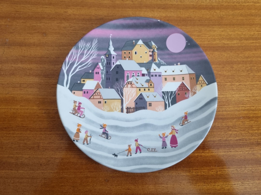 Poole Pottery Decorative Plate, 428 Winter II, Bavarian Style Winter ...