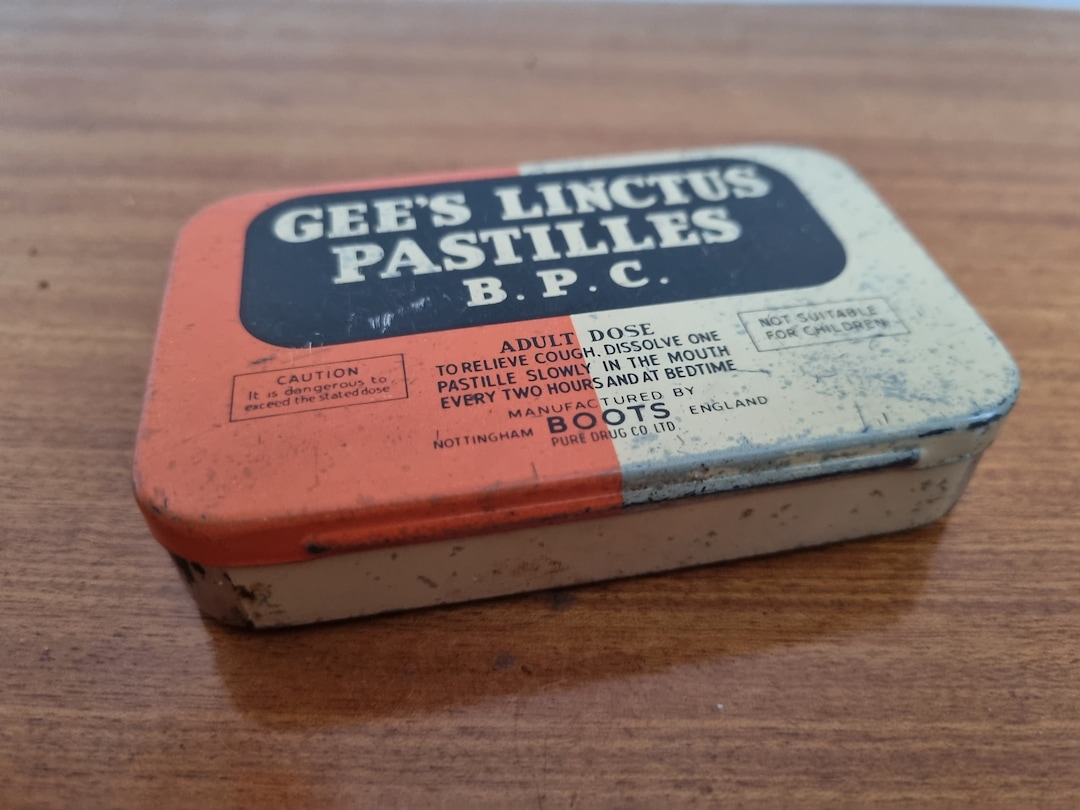 Gee's Linctus Pastilles Tin - Etsy