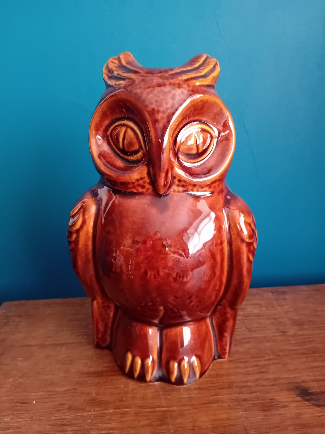 Dartmouth Pottery Brown Ceramic Owl Money Box - Etsy