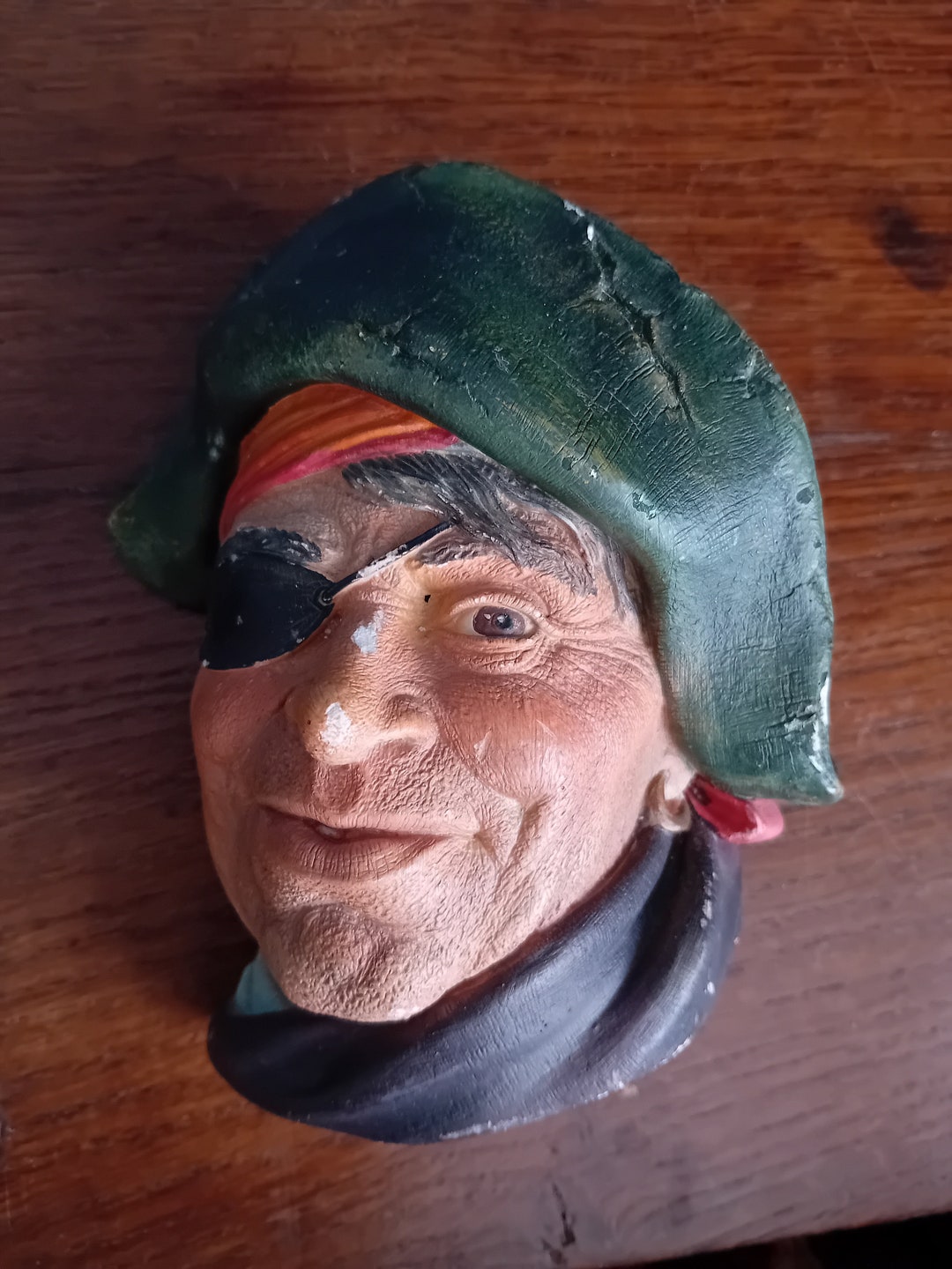 Bossons Chalkware Pirate Head Wall Hanging - Etsy