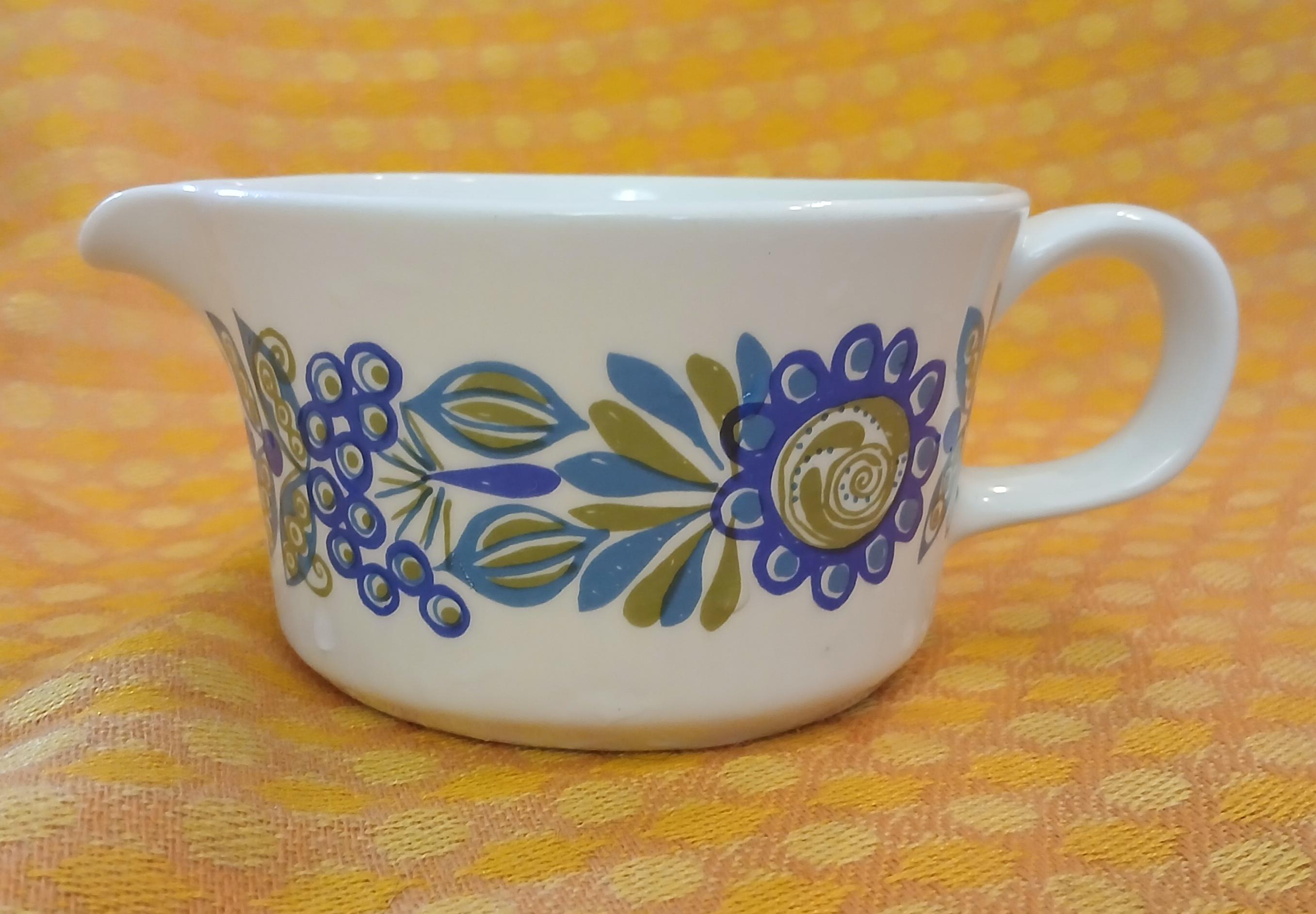 Figgjo Flint Turi-design Gravy Jug: Vintage Norwegian Floral Gravy Boat ...