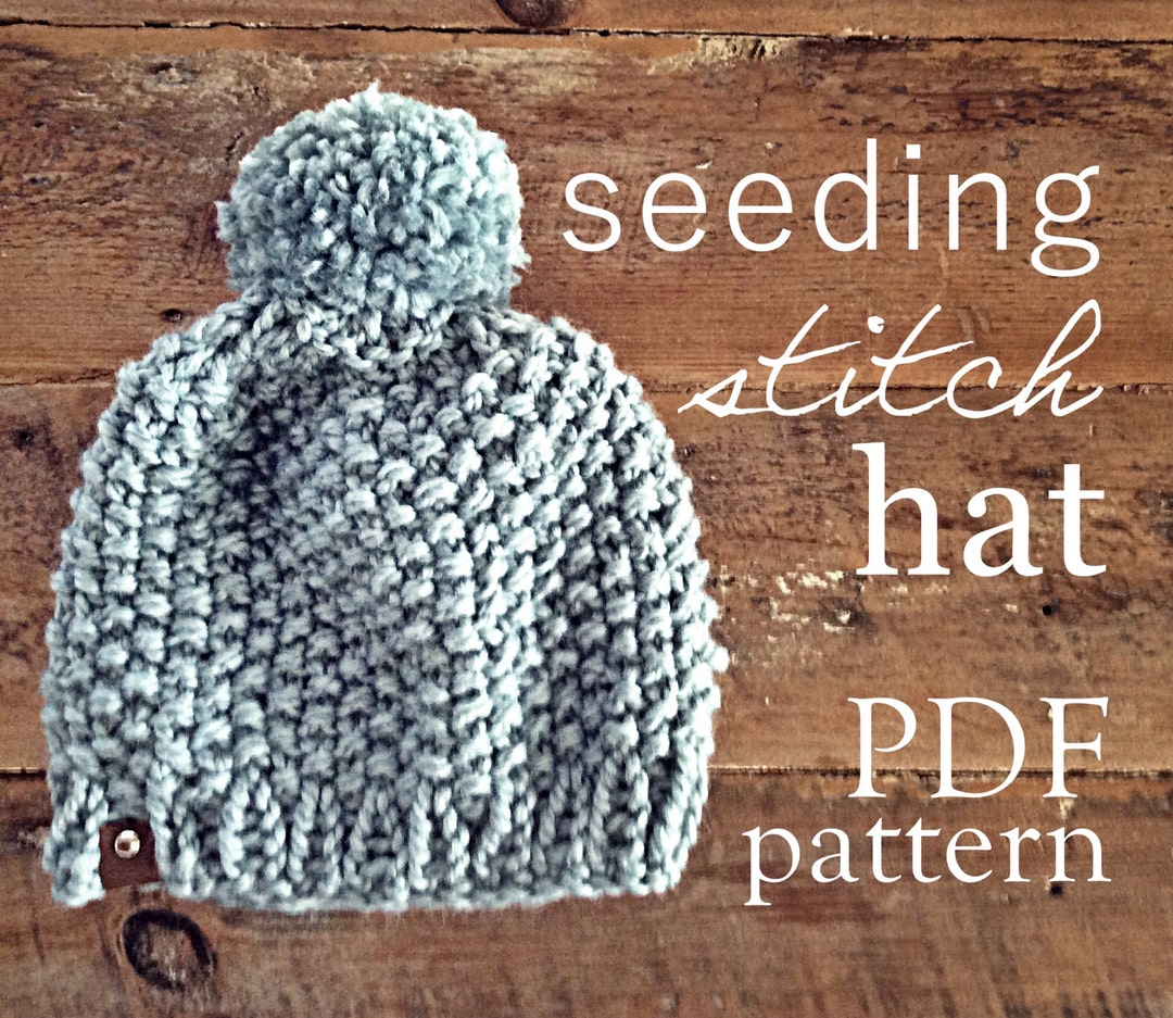 The Seeding Stitch Hat PDF Knitting Pattern (adult) - Etsy