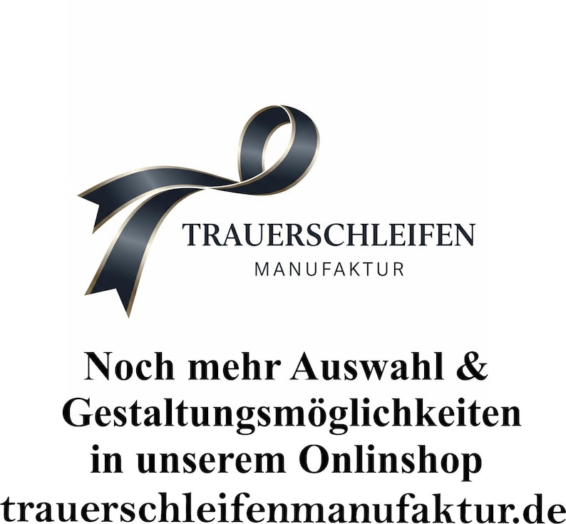 Trauerschleife mit Text personalisiert, Grabsgesteckband Bedruckt nach ...