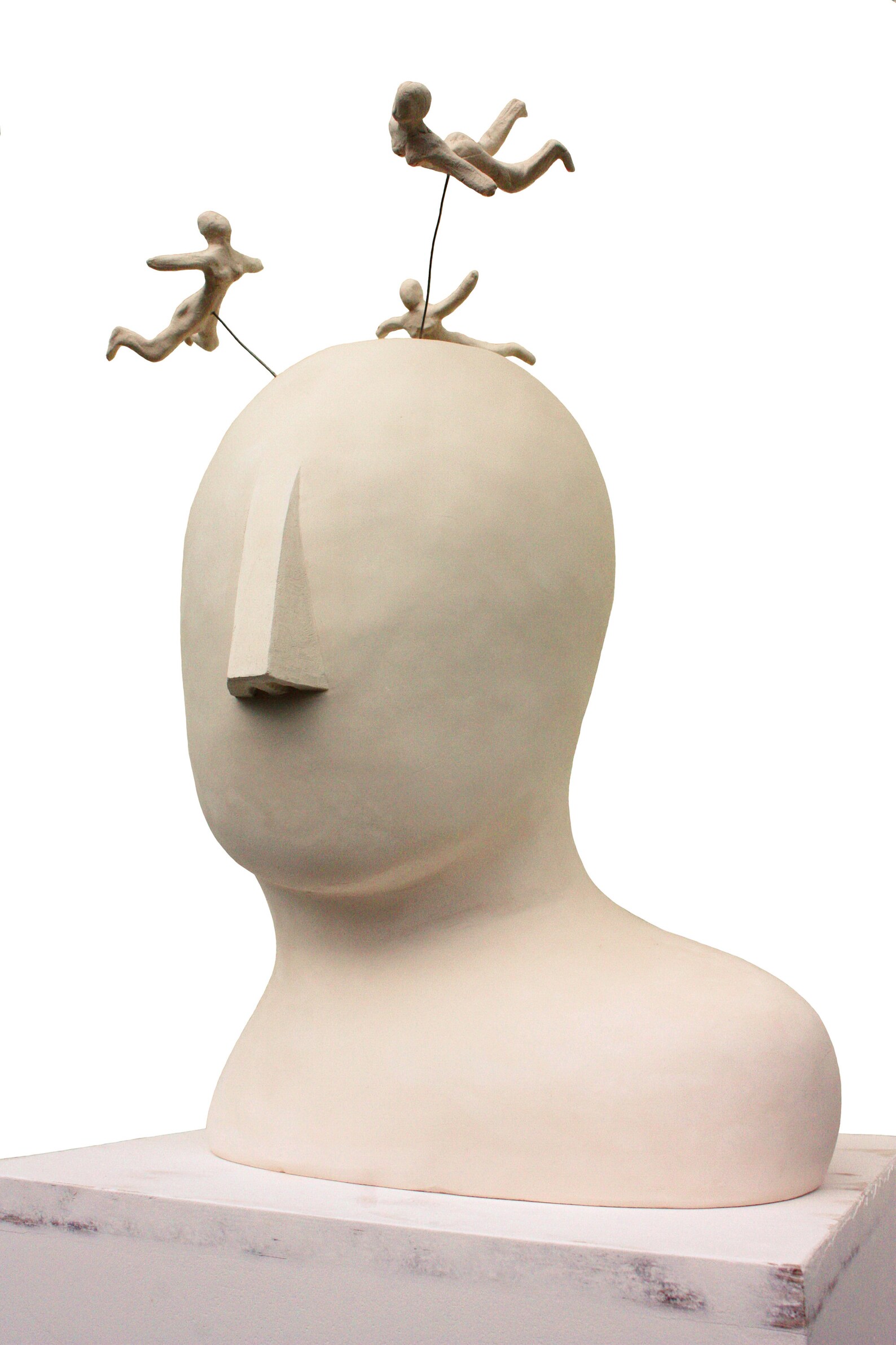 Modern Sculpture Ceramic Bust Large Original Art Soul Flight - Etsy