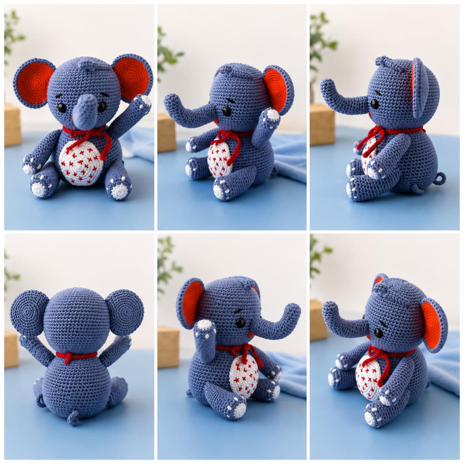 Crochet Elephant Pattern PDF, Amigurumi Elephant Tutorial, Stuffed ...