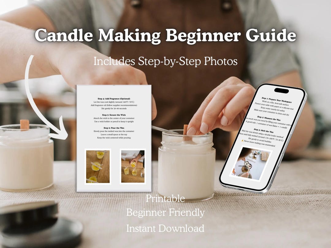 DIY Candle Making Beginner Guide | Step-by-step Instructions (PDF ...