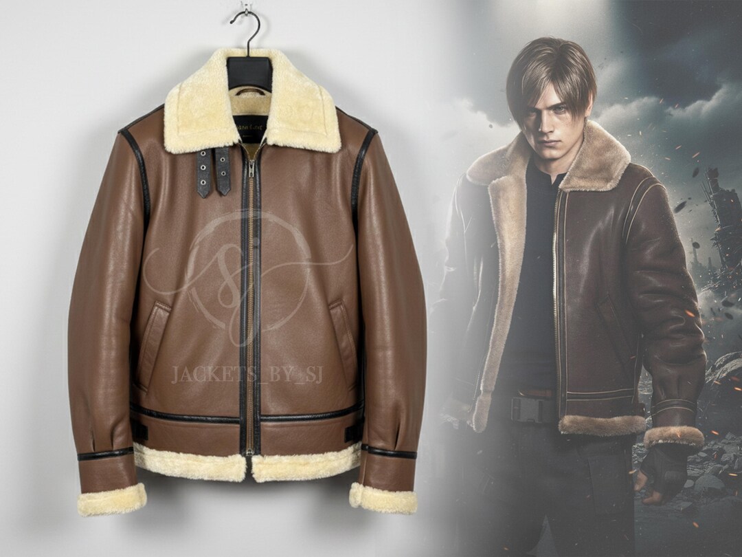 Resident Evil Leon Kennedy Jacket | B3 Brown Bomber Cosplay Jacket ...