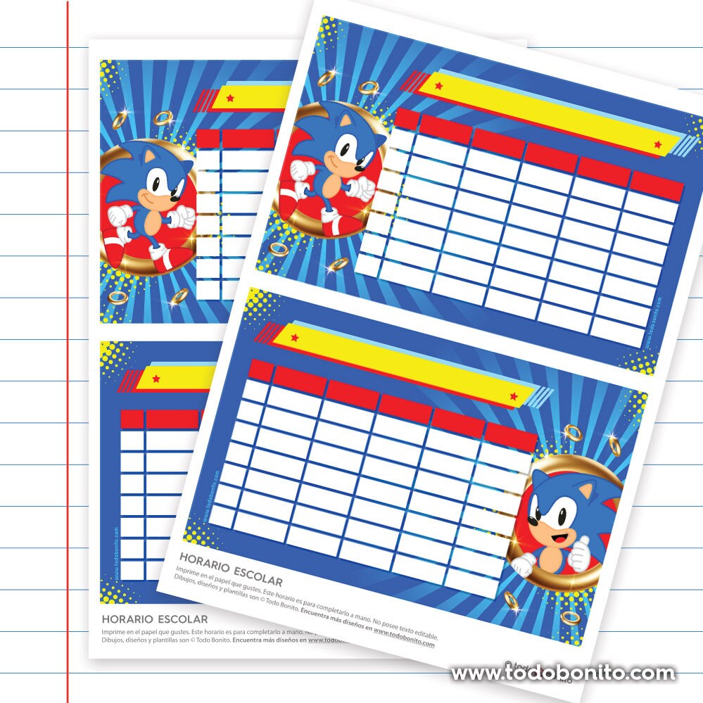 Sonic: Printable School Labels Kit - Etsy