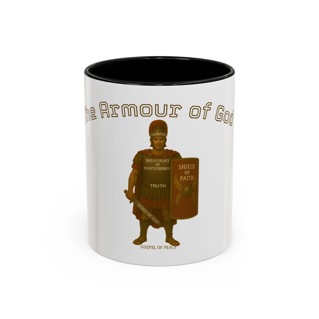 Armor of God Soldier Mug | Shield of Faith Coffee Cup - Etsy