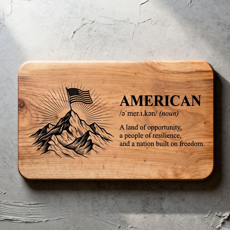 9 American Definition SVG Files, Patriotic Charcuterie Board Engraving ...