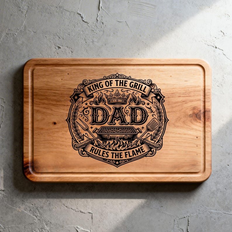 9 Dad BBQ SVG Laser Files, Grill Engraving Designs, Charcuterie Board ...