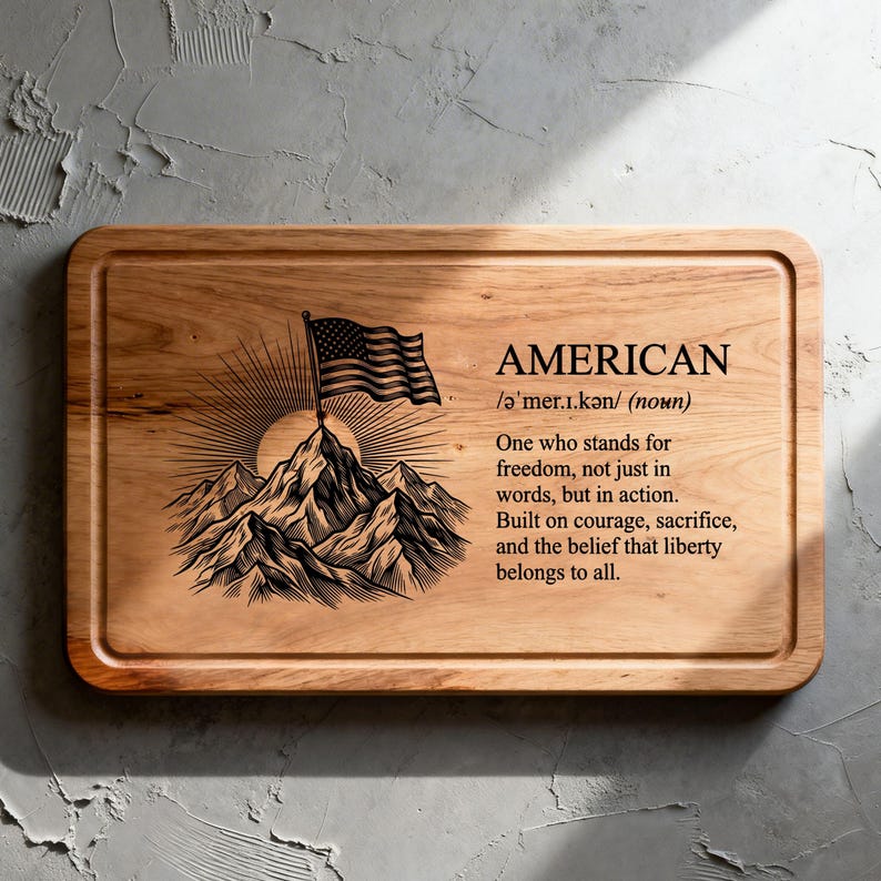 9 American Definition SVG Files, Patriotic Charcuterie Board Engraving ...