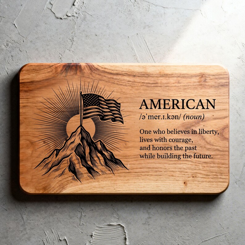 9 American Definition SVG Files, Patriotic Charcuterie Board Engraving ...