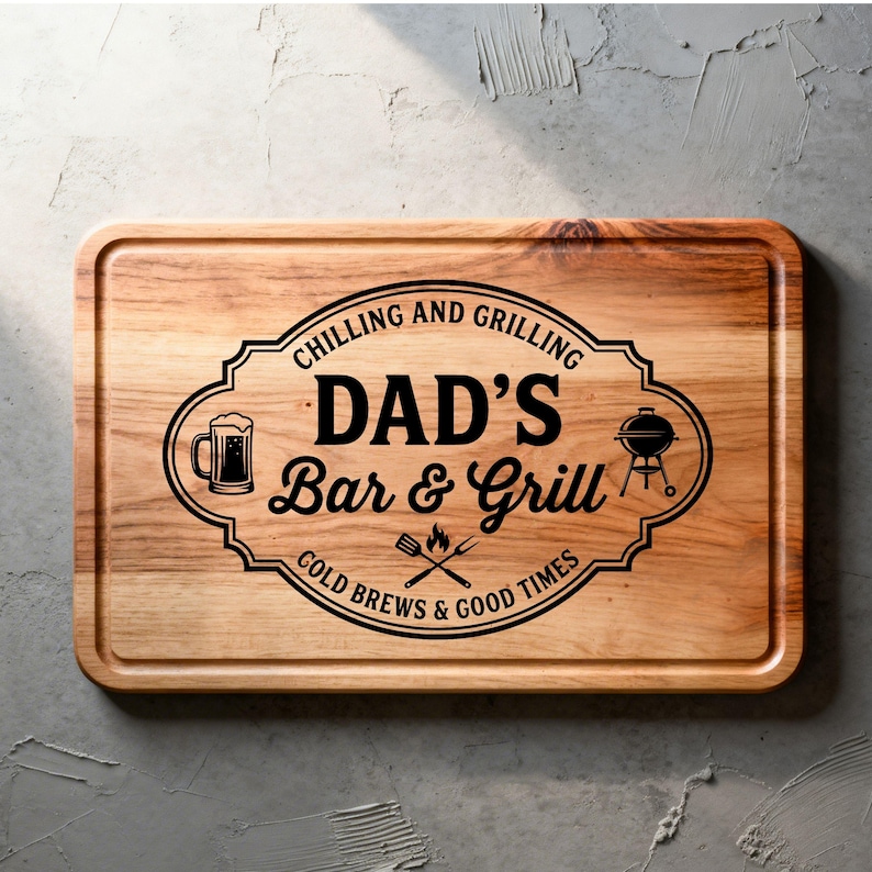 9 Dad BBQ SVG Laser Files, Grill Engraving Designs, Charcuterie Board ...