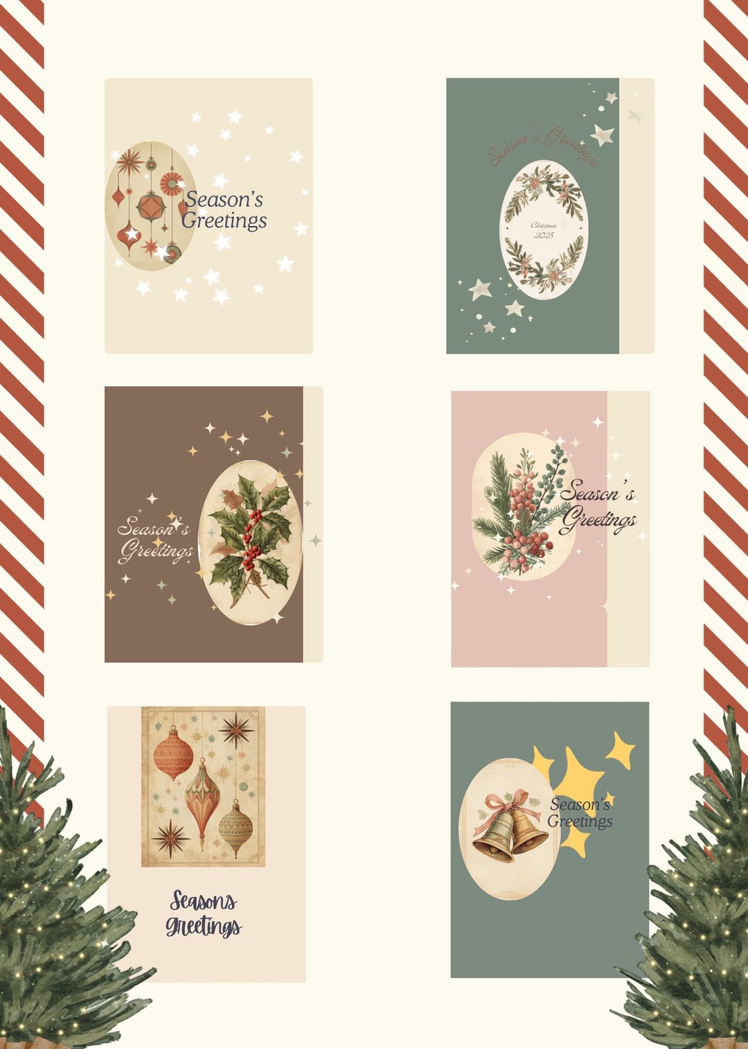 Vintage Look Christmas Cards - Etsy