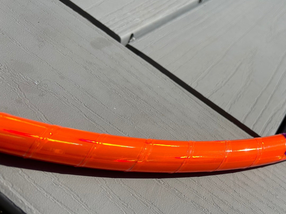 UV ORANGE SHEEN - Oil Slick/rainbow Sheen Taped Hula Hoop- Polypro/hdpe ...