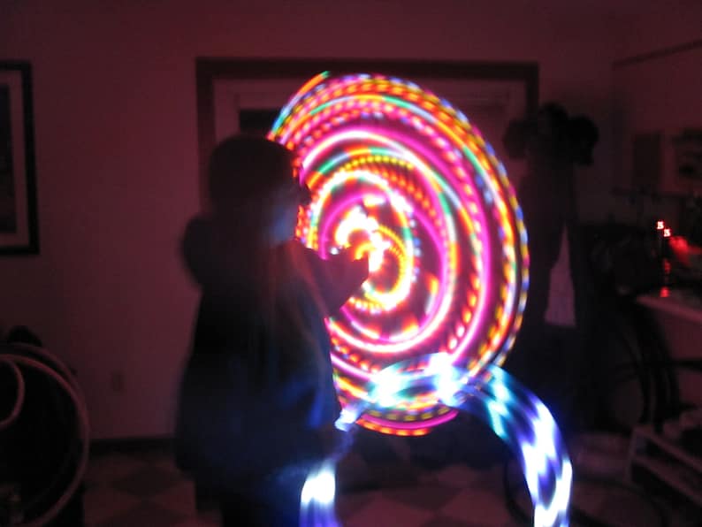 SUN & MOON Mini/poi or Twin LED Hoops | Etsy