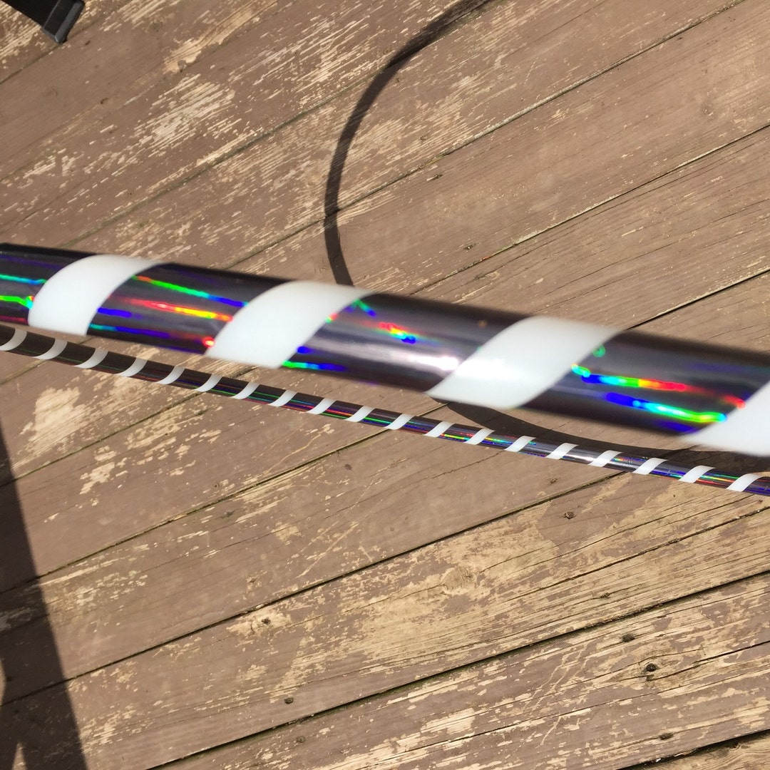 Clear Polypro 0R White Hdpe Hula Hoop With Spiral of Black Magic COLOR ...