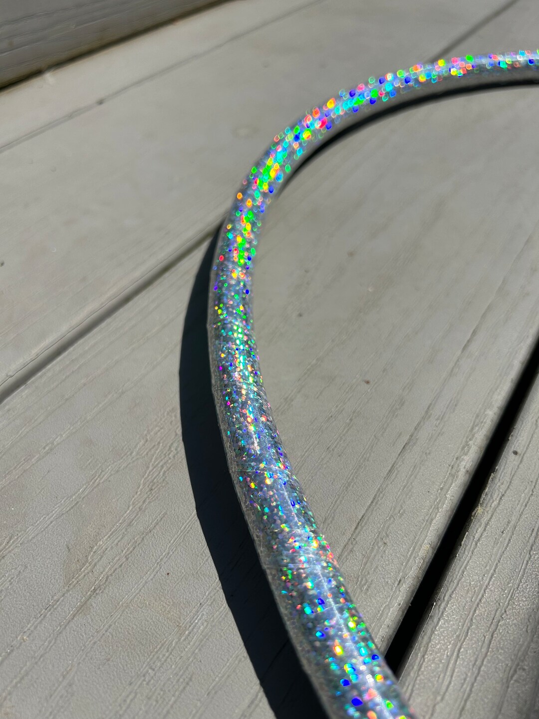 5/8 Polypro 20” Mini Hoop- Silver Sequins Taped Hula Hoop- Ready to ...