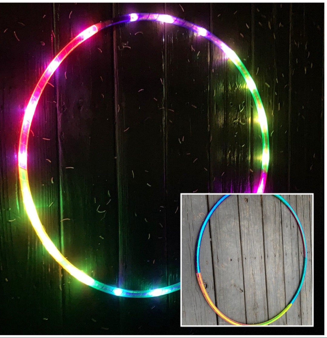 Multi Morph TAPED LED Hoop- Day & Night Hoop- Rechargeable, Collapsible ...