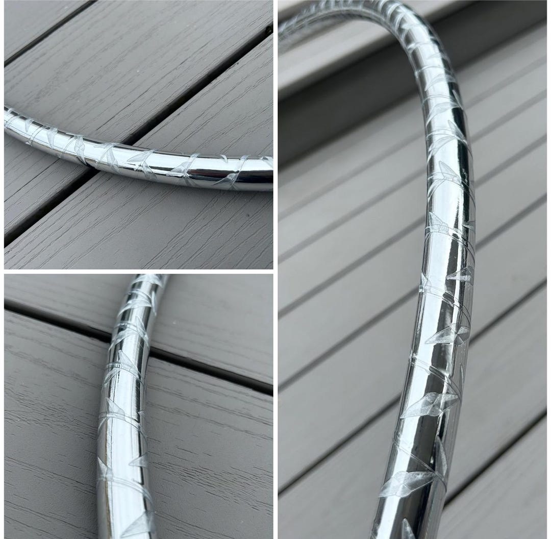 SILVER DIAMOND PLATE- Holographic Taped Hula Hoop- Polypro or Hdpe ...
