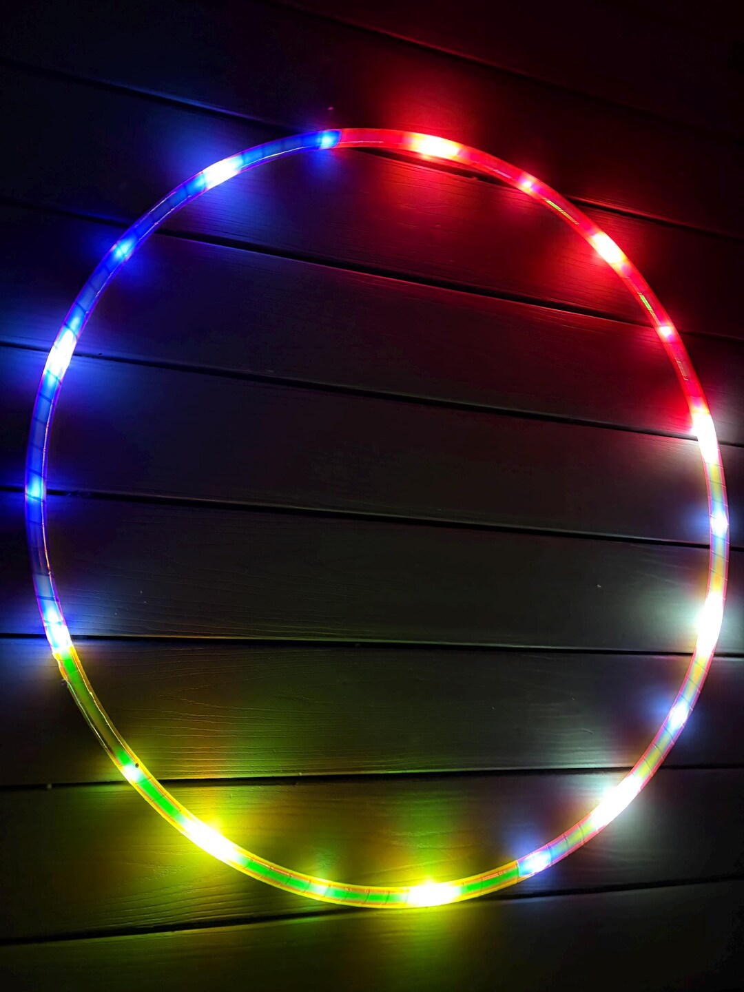 Ready to Ship- Day AND Night Hoop- Multi Morph Taped LED Hoop 3/4 HDPE ...