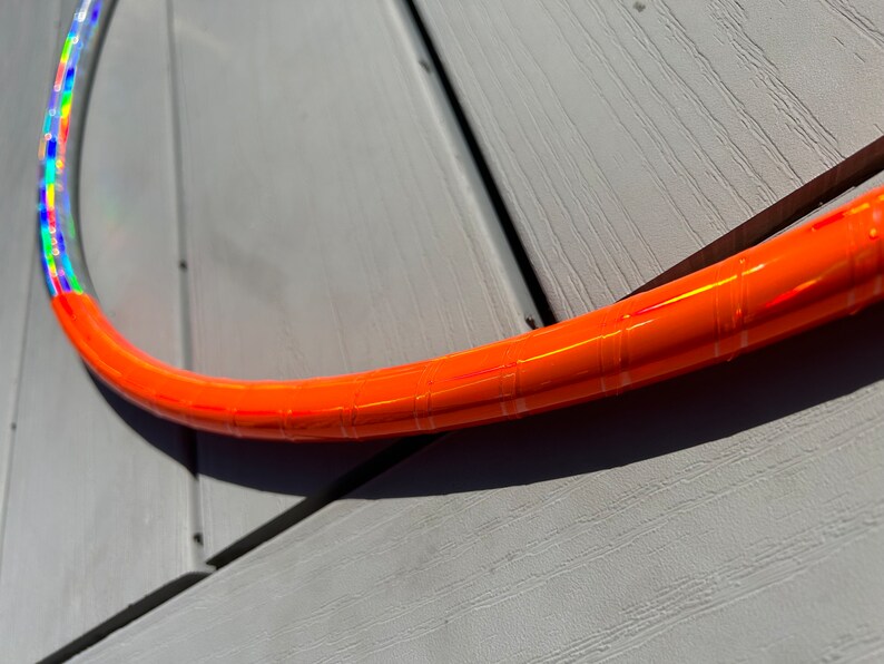 UV ORANGE SHEEN - Oil Slick/rainbow Sheen Taped Hula Hoop- Polypro/hdpe ...