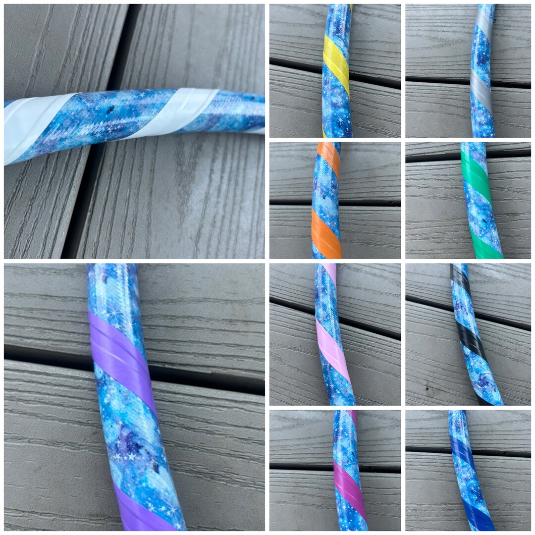 Blue Galaxy Duct Taped Hula Hoop Beginner/ Workout/ Extra Large Giant ...