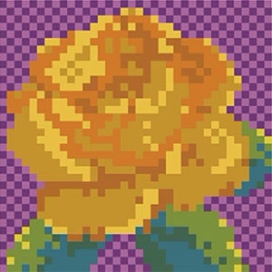 Pixel Rose Quilt PDF Pattern - Etsy