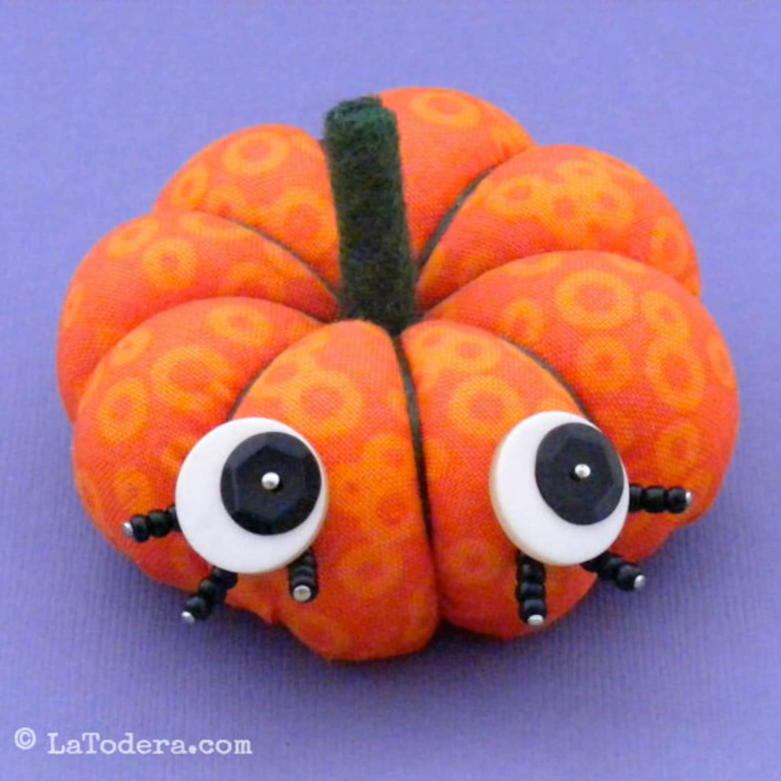 Pumpkin Pincushion Pattern Fabric Pumpkin Tutorial Halloween - Etsy
