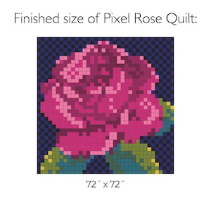 Pixel Rose Quilt PDF Pattern - Etsy