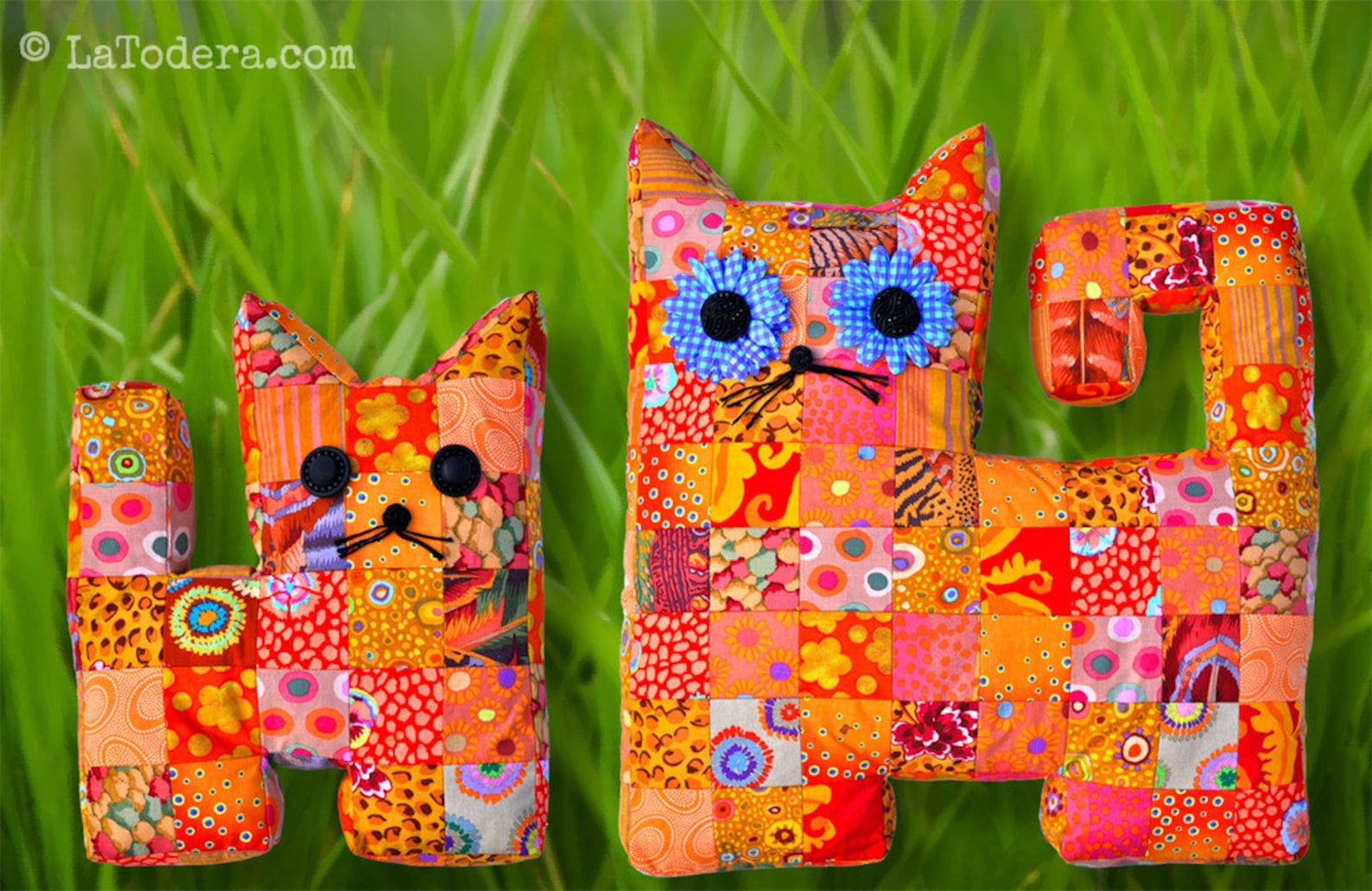 Patchwork Cat Pillow PDF Sewing Pattern Instant Download - Etsy