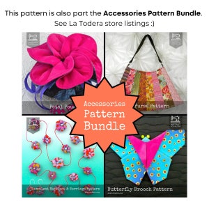 Fan Bag Sewing Pattern PDF , Patchwork Quilted Bag Pattern, Recycled ...