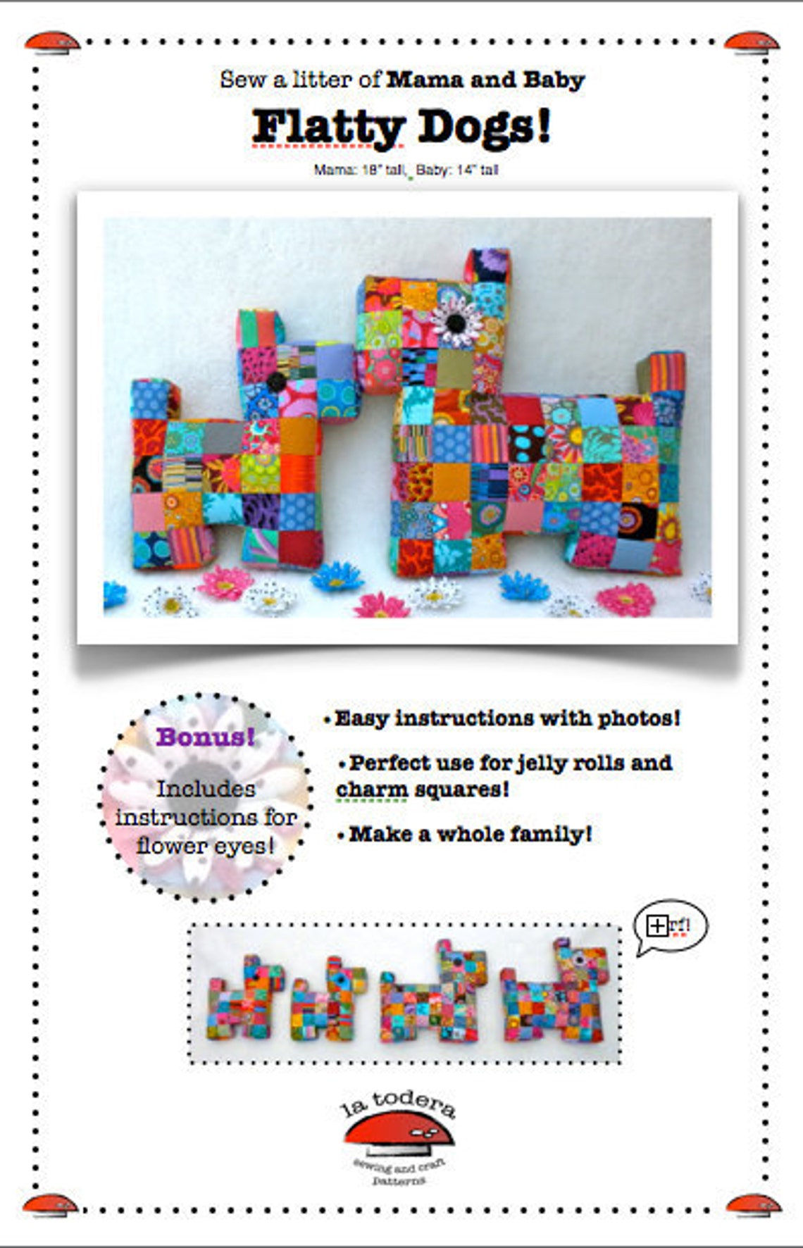 Patchwork Dog Pillow PDF Sewing Pattern, Instant Download, Scotty Dog ...