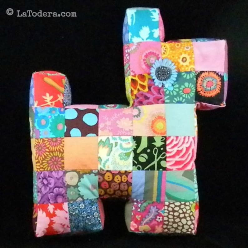 Patchwork Dog Pillow PDF Sewing Pattern, Instant Download, Scotty Dog ...