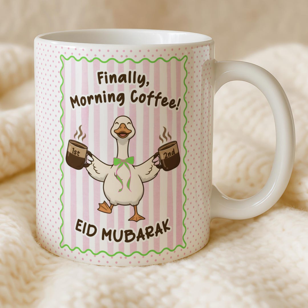 Funny Eid Coffee Mug | Eid Mubarak Silly Goose Mug | Muslim Humor Gift ...